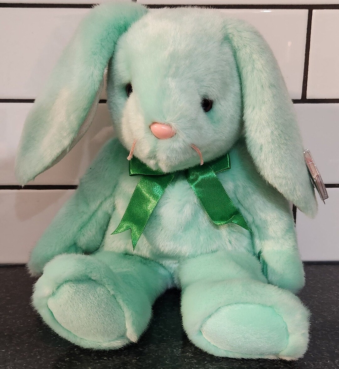 Ty Beanie Buddy “hippity” the Green Bunny (14 Inch) - Etsy