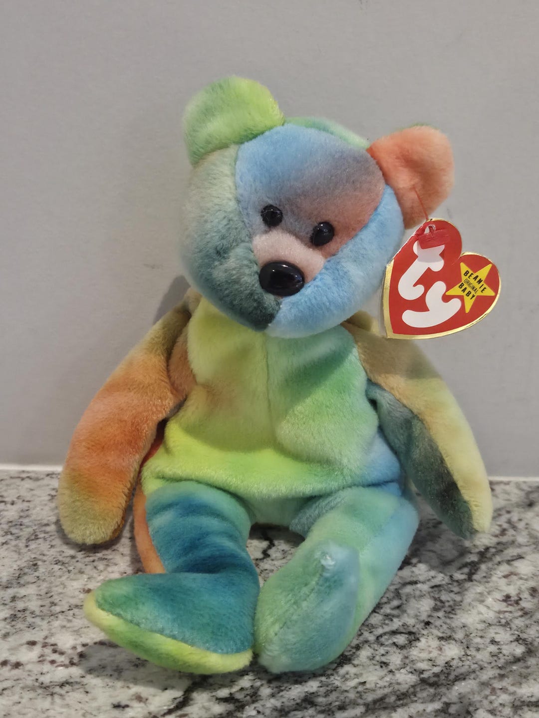 Ty Beanie Baby “garcia” the Tie-dye Bear - Actual Colours Shown *rare ...
