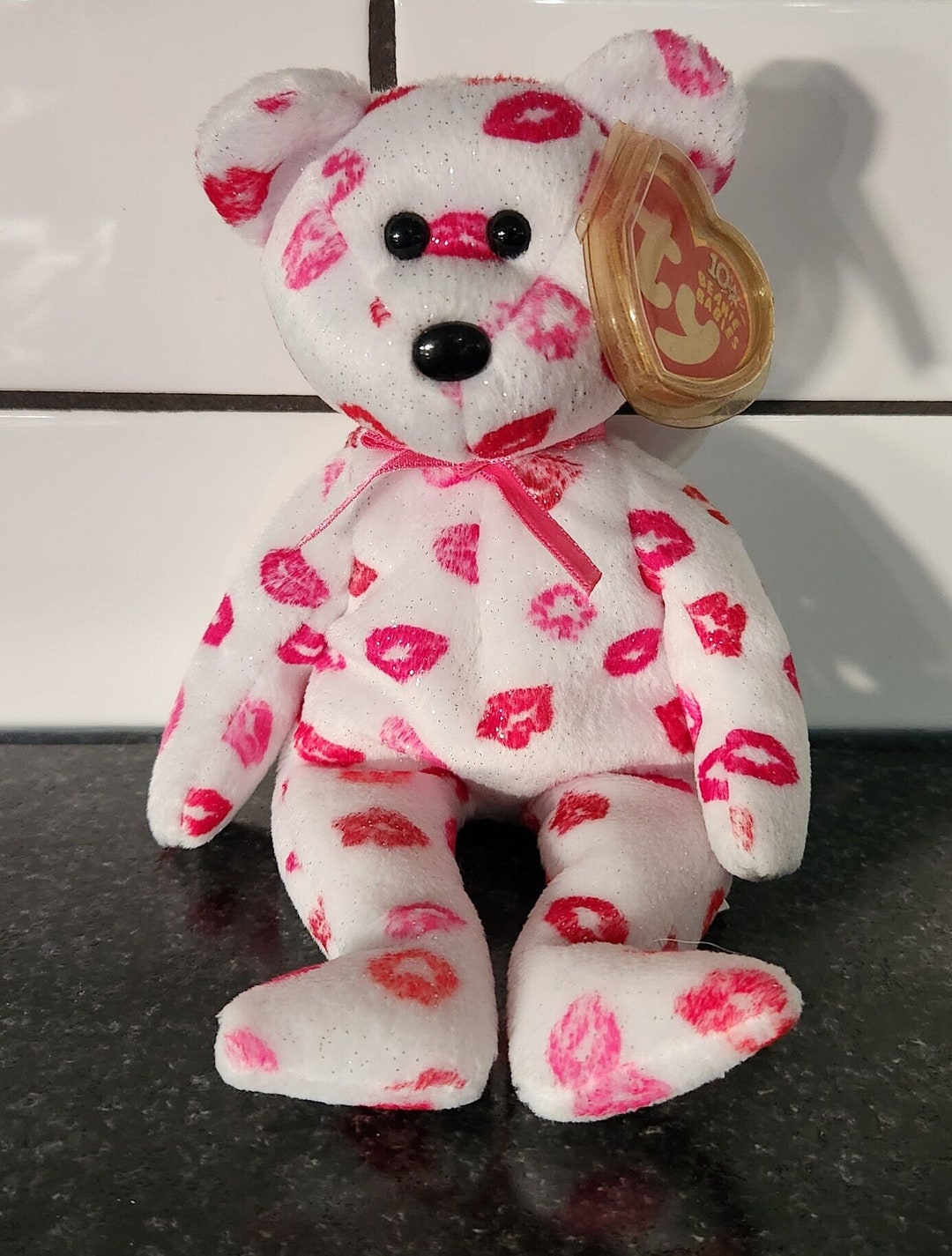 Ty Beanie Baby “kissy” the Bear (8.5 Inch) - Etsy