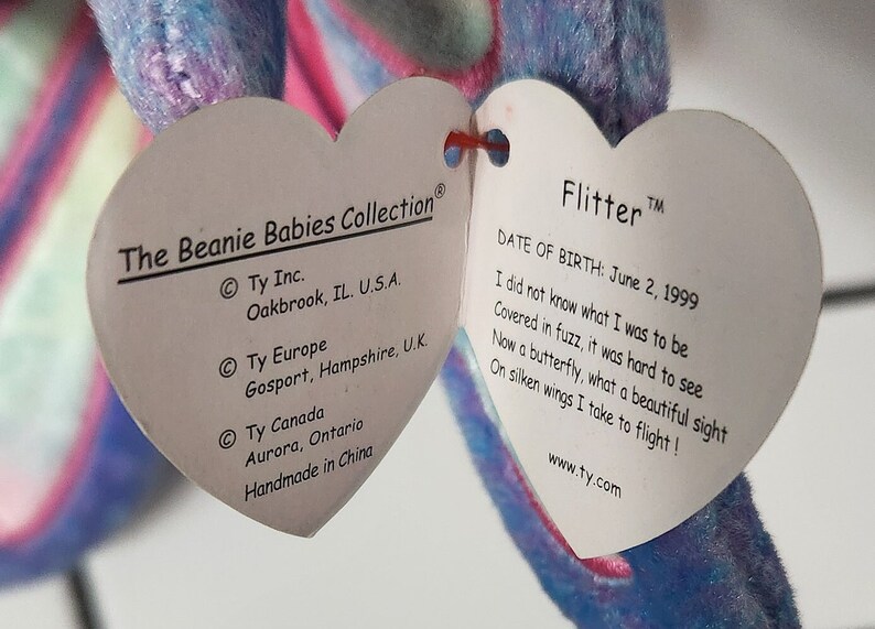 Ty Beanie Baby “flitter” the Butterfly (9.5 Inch) - Etsy
