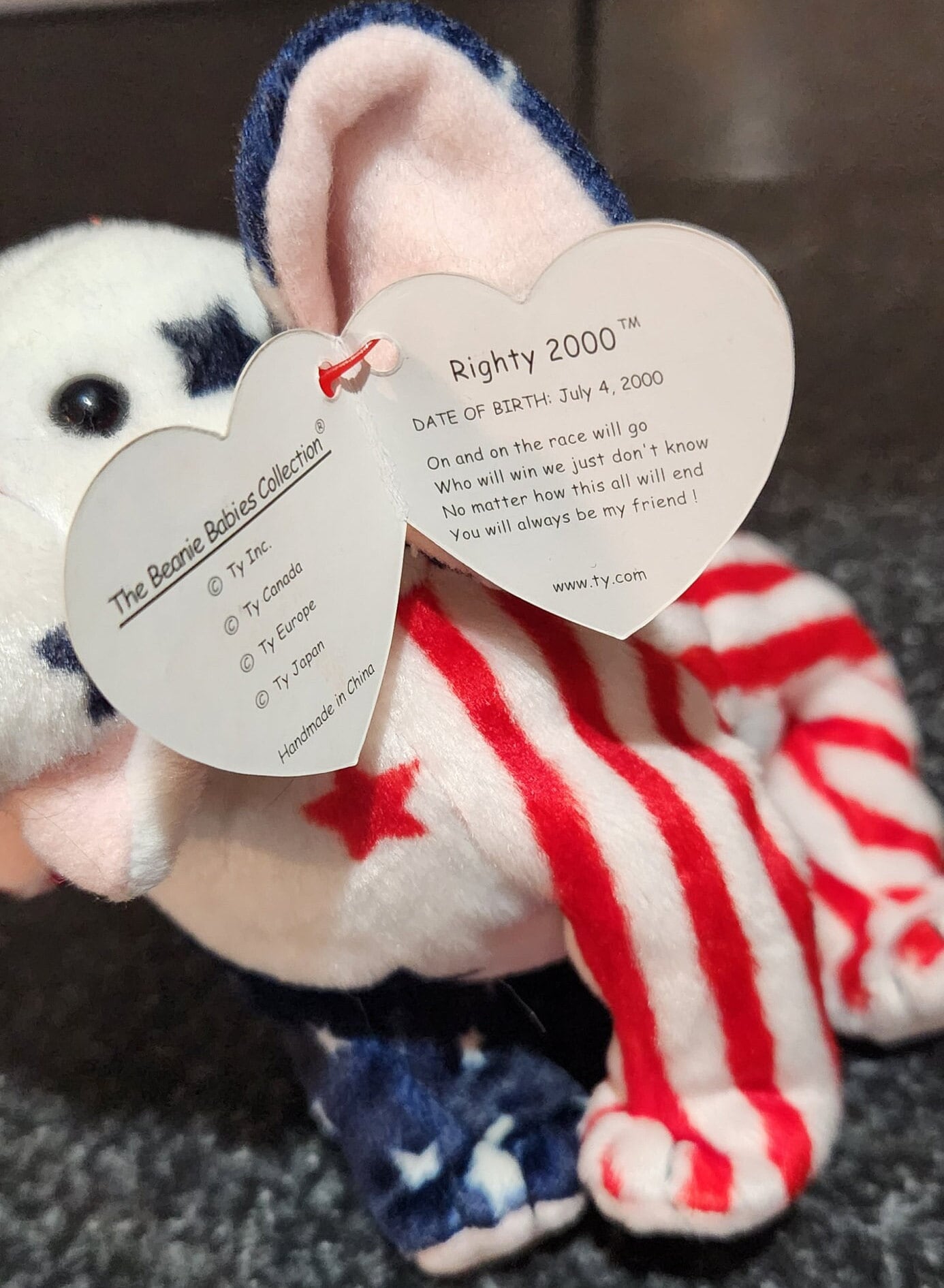 Ty Beanie Baby righty 2000 the Elephant - Etsy