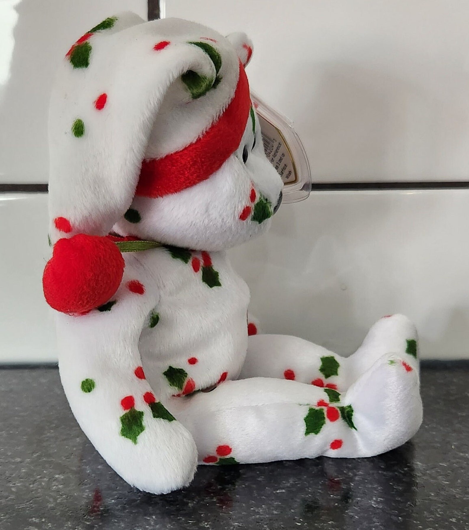 Ty Beanie Baby “1998 Holiday Teddy” Bear Wearing Santa Hat - Etsy