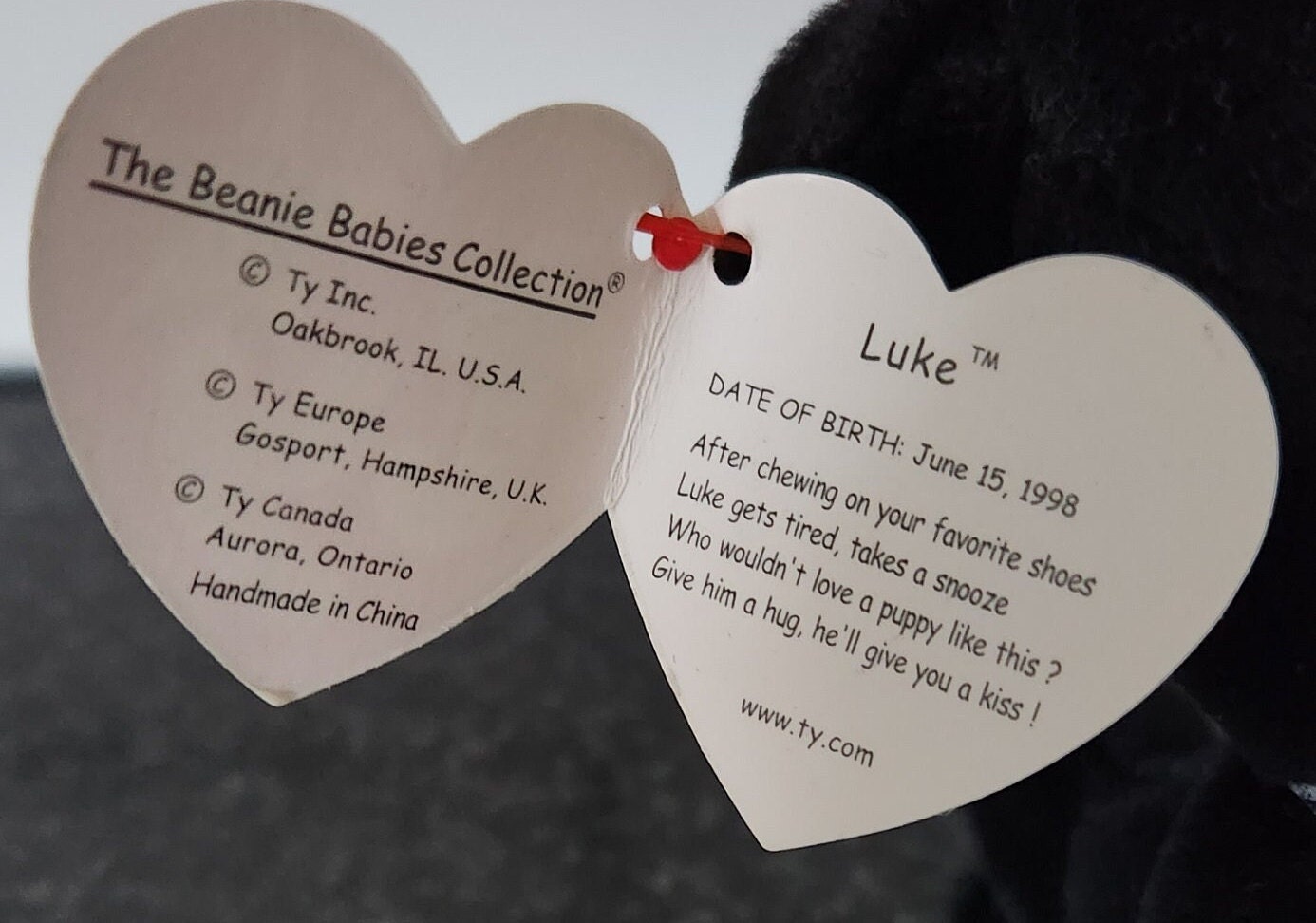 Ty Beanie Baby luke the Black Lab 5 Inch - Etsy