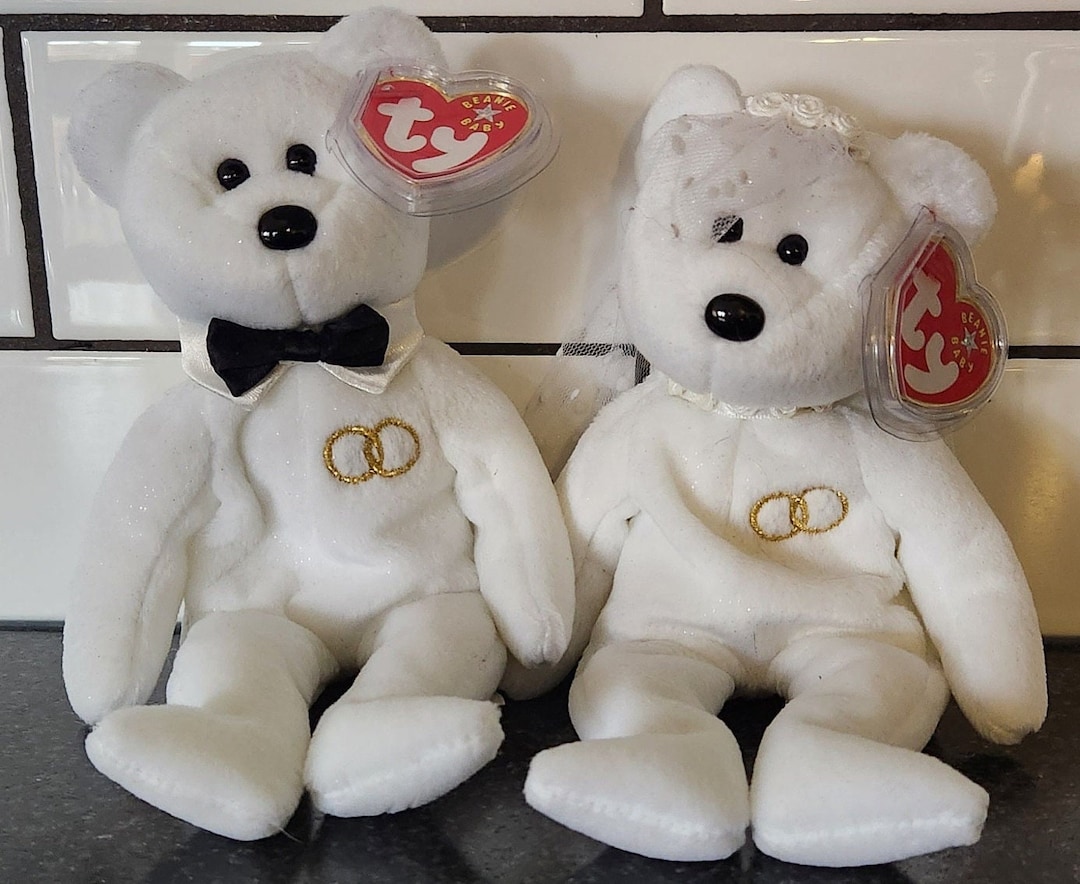 Ty Beanie Baby Mr. & Mrs. Wedding Bears - Just Married Set - Etsy