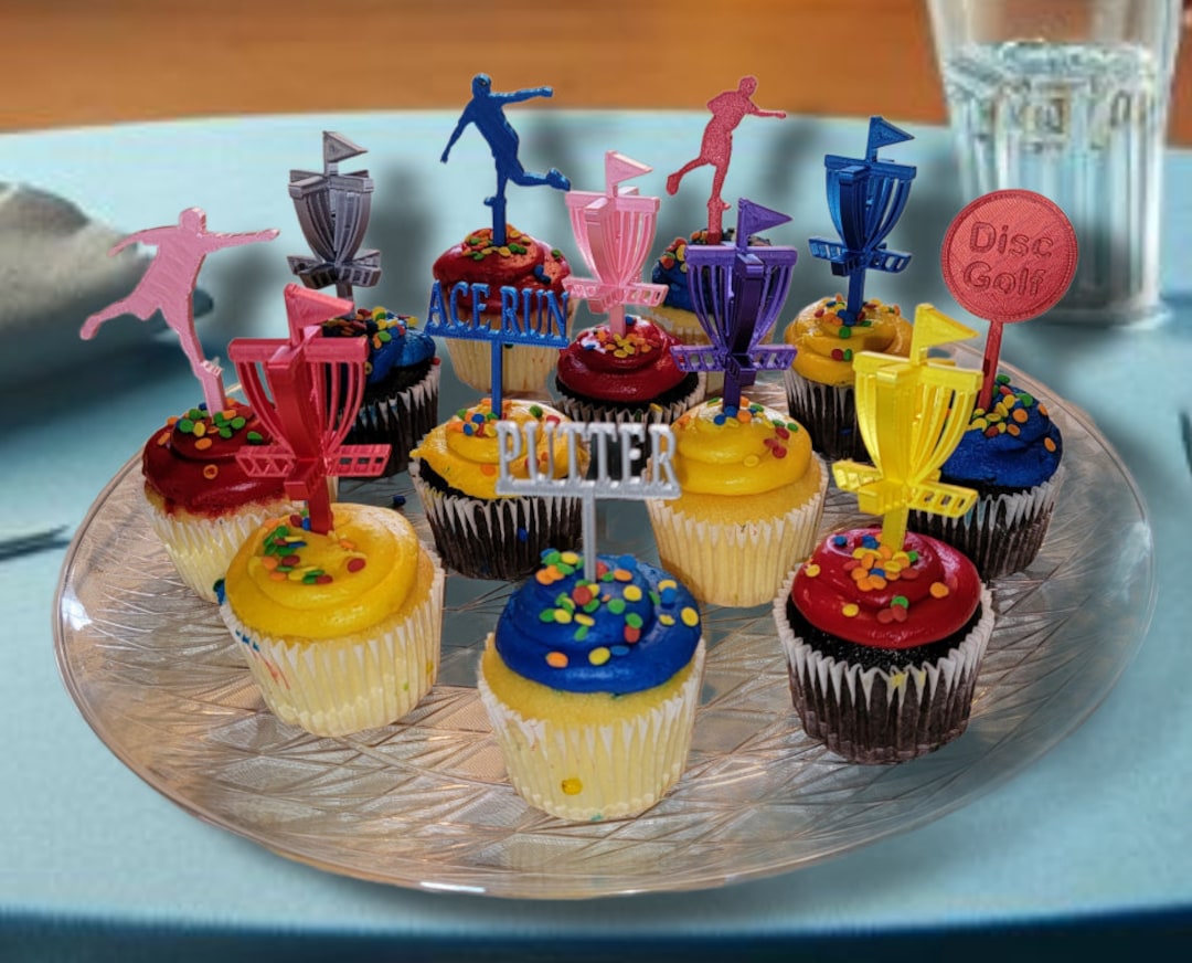 Disc Golf Cake Topper Cupcake Topper Birthday - Etsy