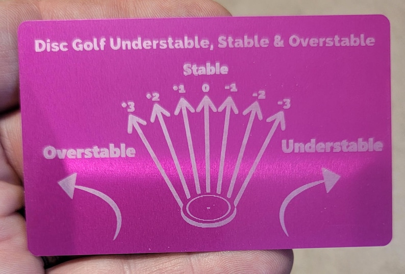 Metal Disc Golf Flight Reference Card – Stability & Flight Numbers ...