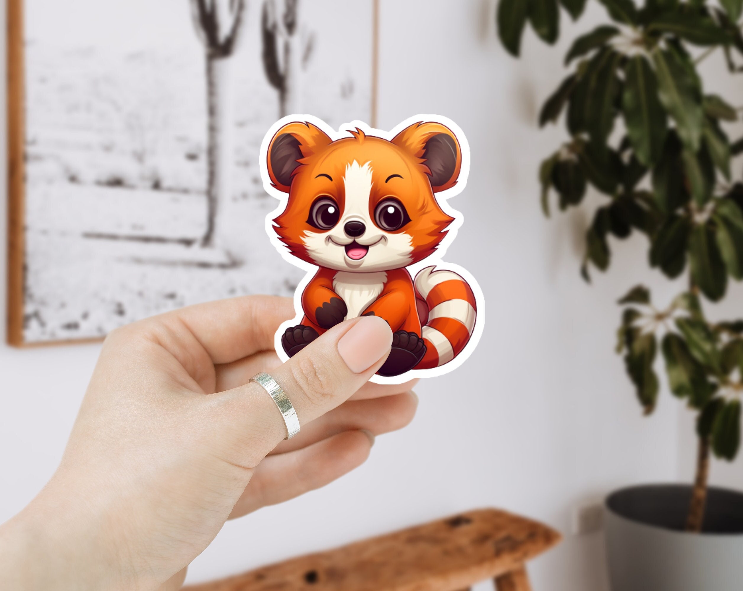Cute Red Panda Sticker - Etsy