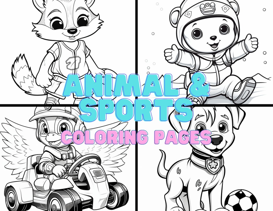 Kids Cute Animals Coloring Book Pages for Kids and Adults 25 Animals ...