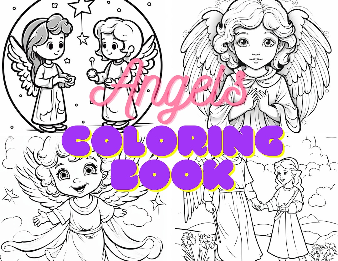 Angels Cristian Coloring Books for Kids, Enjoy With Your Kids Painting ...