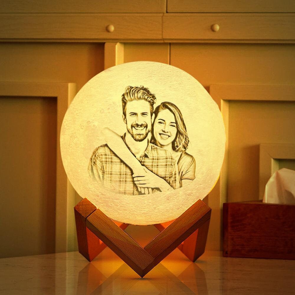 Engraved Moon Lamp, Personalized 3d Photo Printed Lunar Night Moon Lamp ...