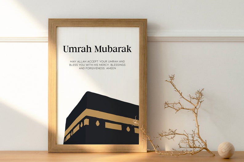Umrah Mubarak Poster | Islamic Art | Digital Download | Umrah Gift ...