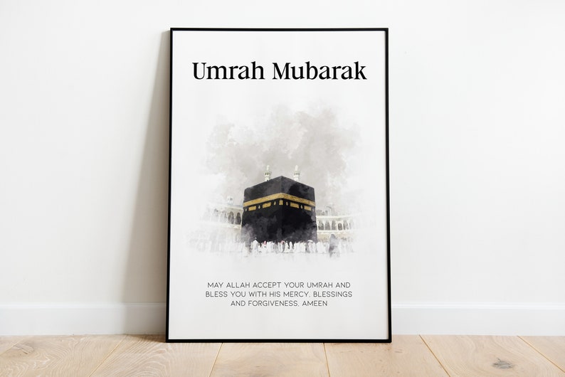 Umrah Mubarak Poster Islamic Art Digital Download Umrah Gift Islamic ...