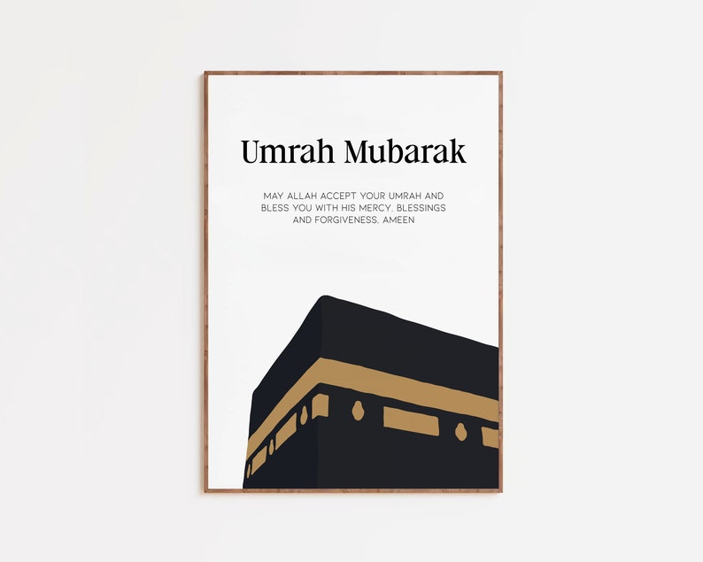 Umrah Mubarak Poster | Islamic Art | Digital Download | Umrah Gift ...