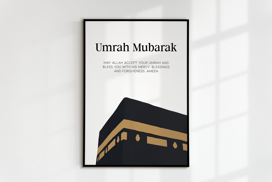 Umrah Mubarak Poster | Islamic Art | Digital Download | Umrah Gift ...
