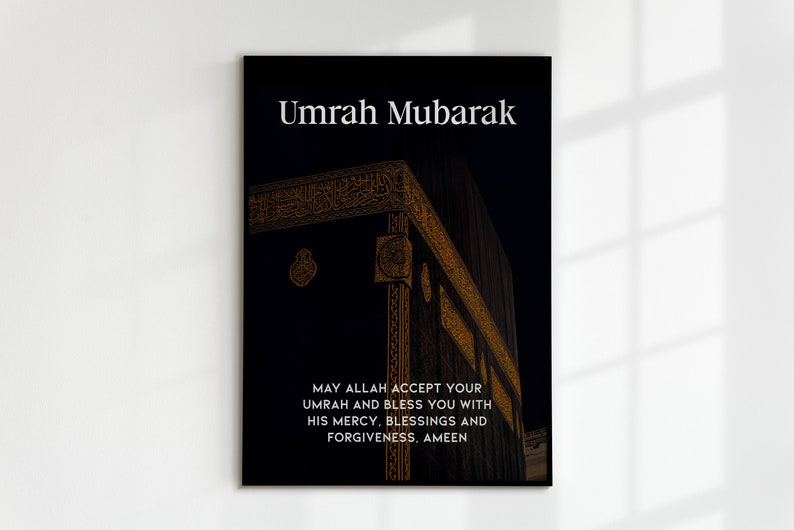 Umrah Mubarak Poster | Islamic Art | Digital Download | Umrah Gift ...