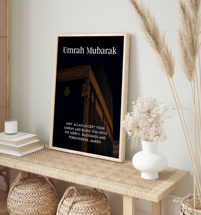 Umrah Mubarak Poster | Islamic Art | Digital Download | Umrah Gift ...