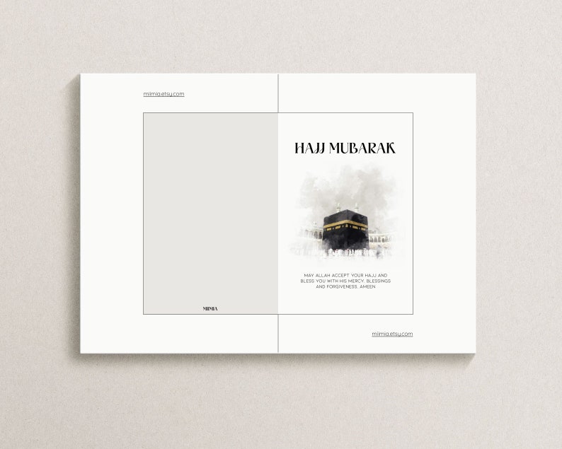 4x6" Hajj Mubarak Greeting Cards | Islamic Postcards | Digital Download ...