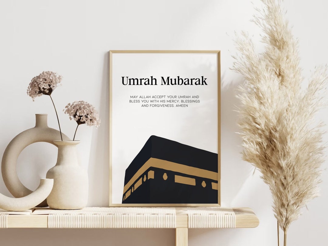 Umrah Mubarak Poster | Islamic Art | Digital Download | Umrah Gift ...