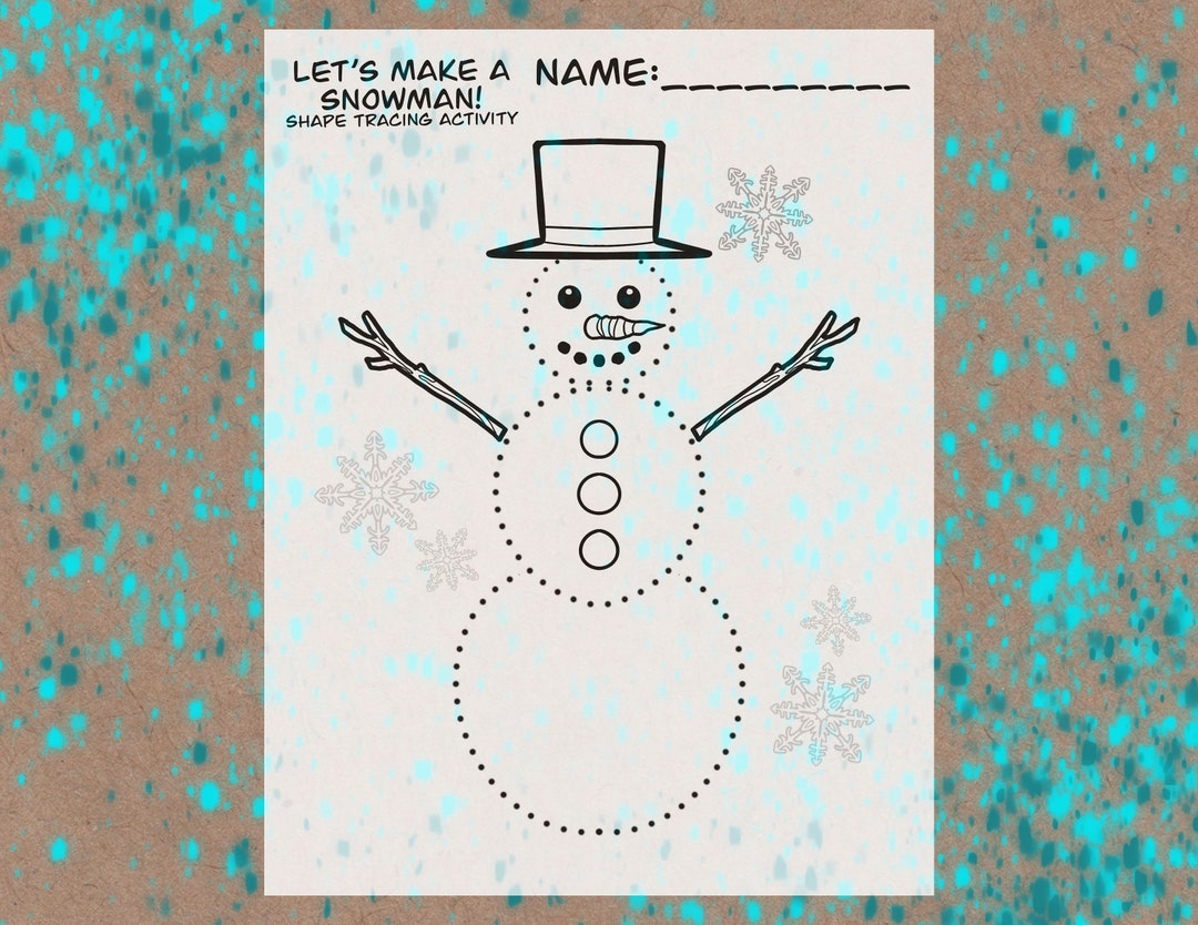 Winter Snowman Worksheet Digital Download - Etsy