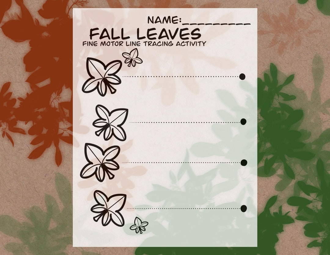 Fall Leaves Worksheet Digital Download - Etsy