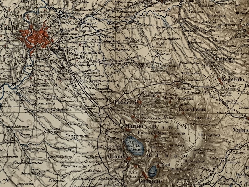 IT Rome / Orig. 1907 Antique City Plan of Rome in Italy - Etsy