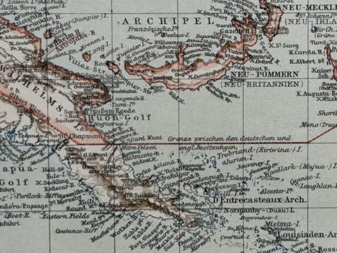 Oceania / Orig. 1904 Antique Map of German Colonies in East Indies - Etsy