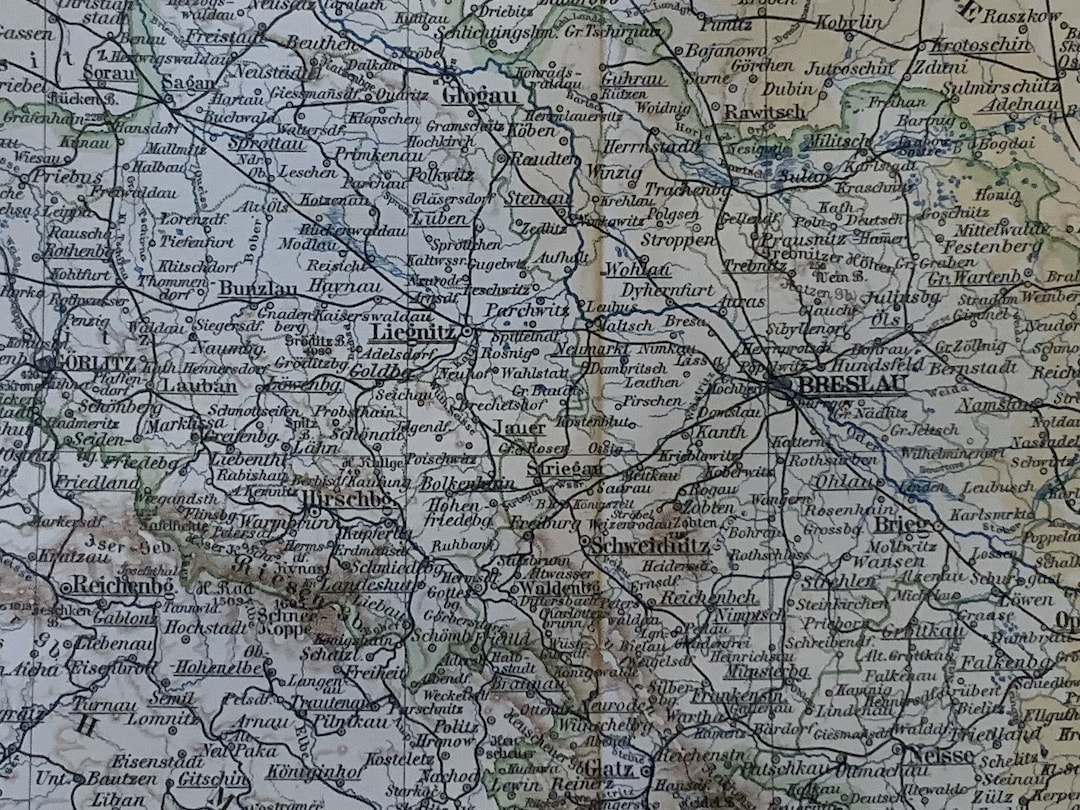 DE Silesia / Orig. 1897 Antique Map of Silesia / Schlesien - Etsy