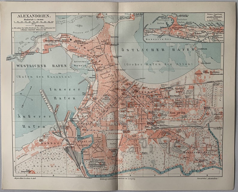 EG Alexandria / Orig. 1904 Antique City Plan of Alexandria - Etsy