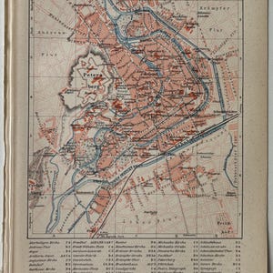 DE Erfurt / Orig. 1897 Antique City Plan of Erfurt - Etsy