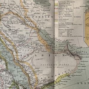 North East Africa / Orig. 1882 Antique Map of North East Africa and ...