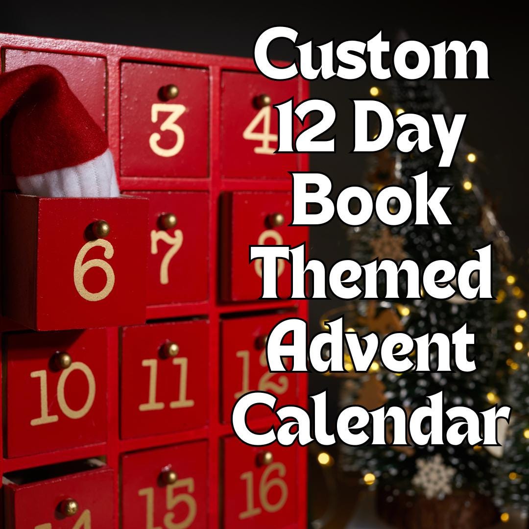 Custom 12 Day Book Themed Advent Calendar - Etsy