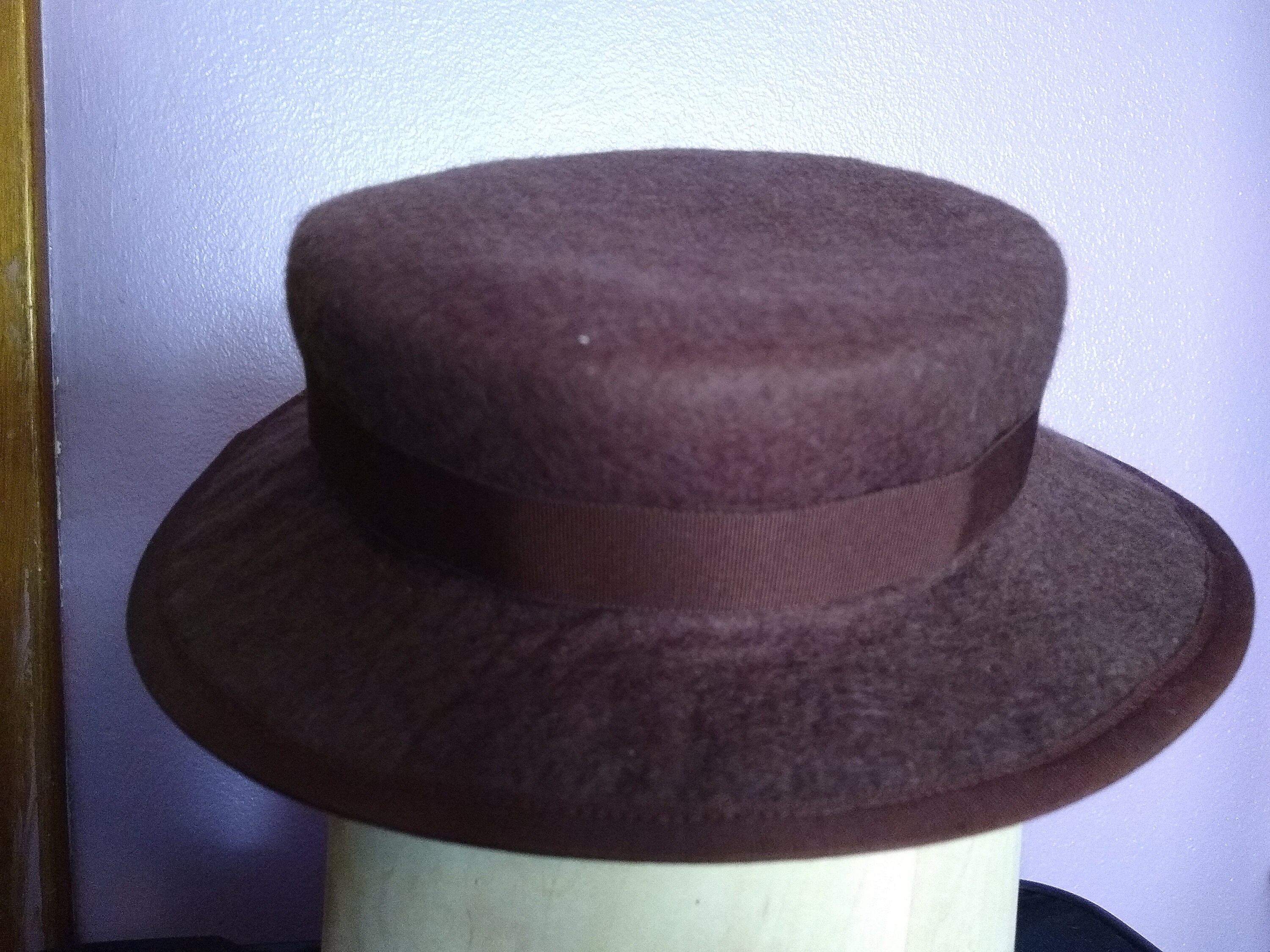 Edwardian 1930s 1940s Vintage Inspired Ladies Brown Boater Sailor Hat ...