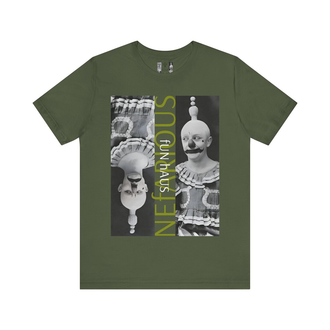 Nefarious Fun Haus T-shirt V1:circus Themed Tee,vintage Clown Pic,vintage Circus,mens Clothing ...