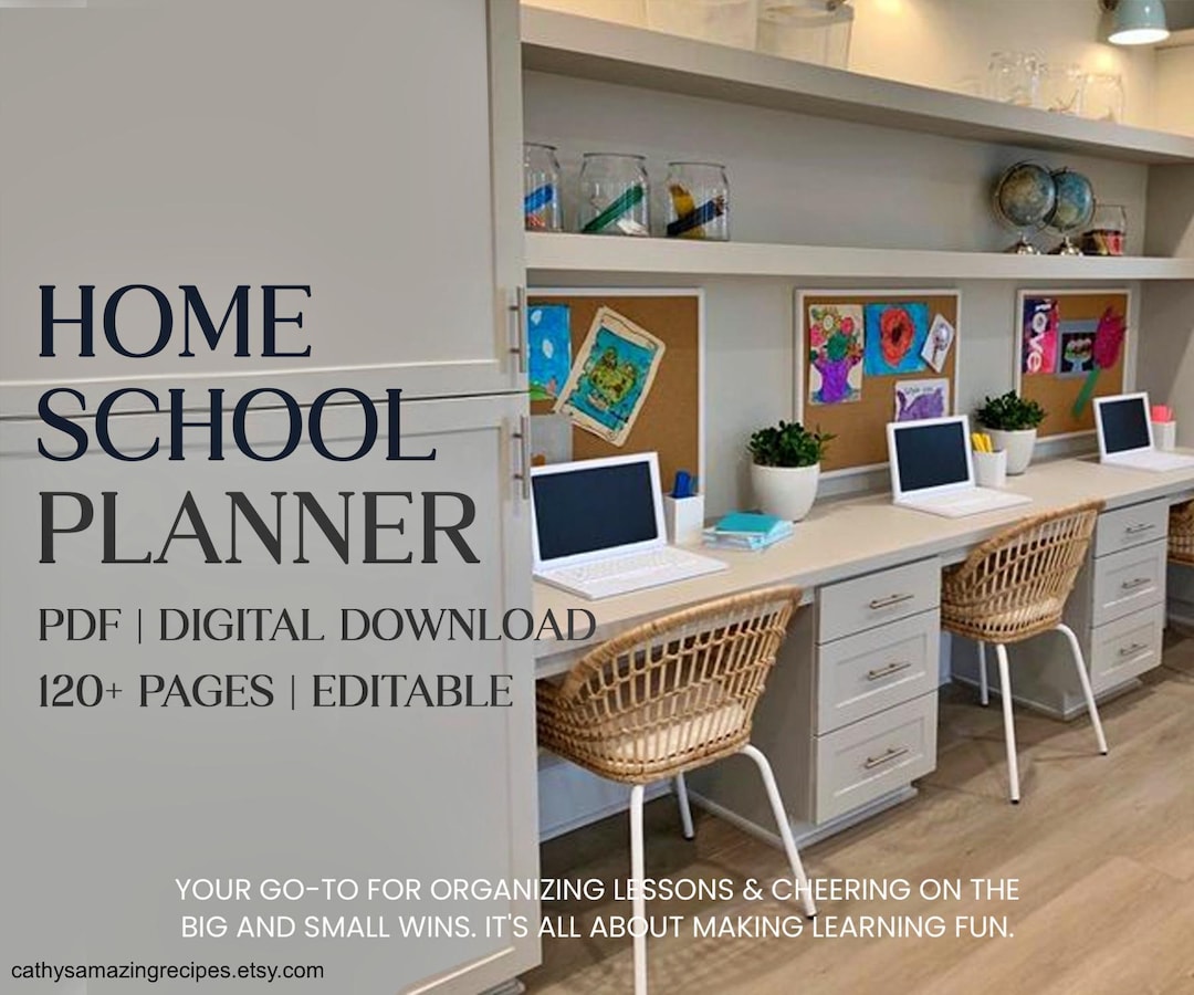 Homeschool Planner 2024-2025, 127 Page Planner, Printable Editable ...