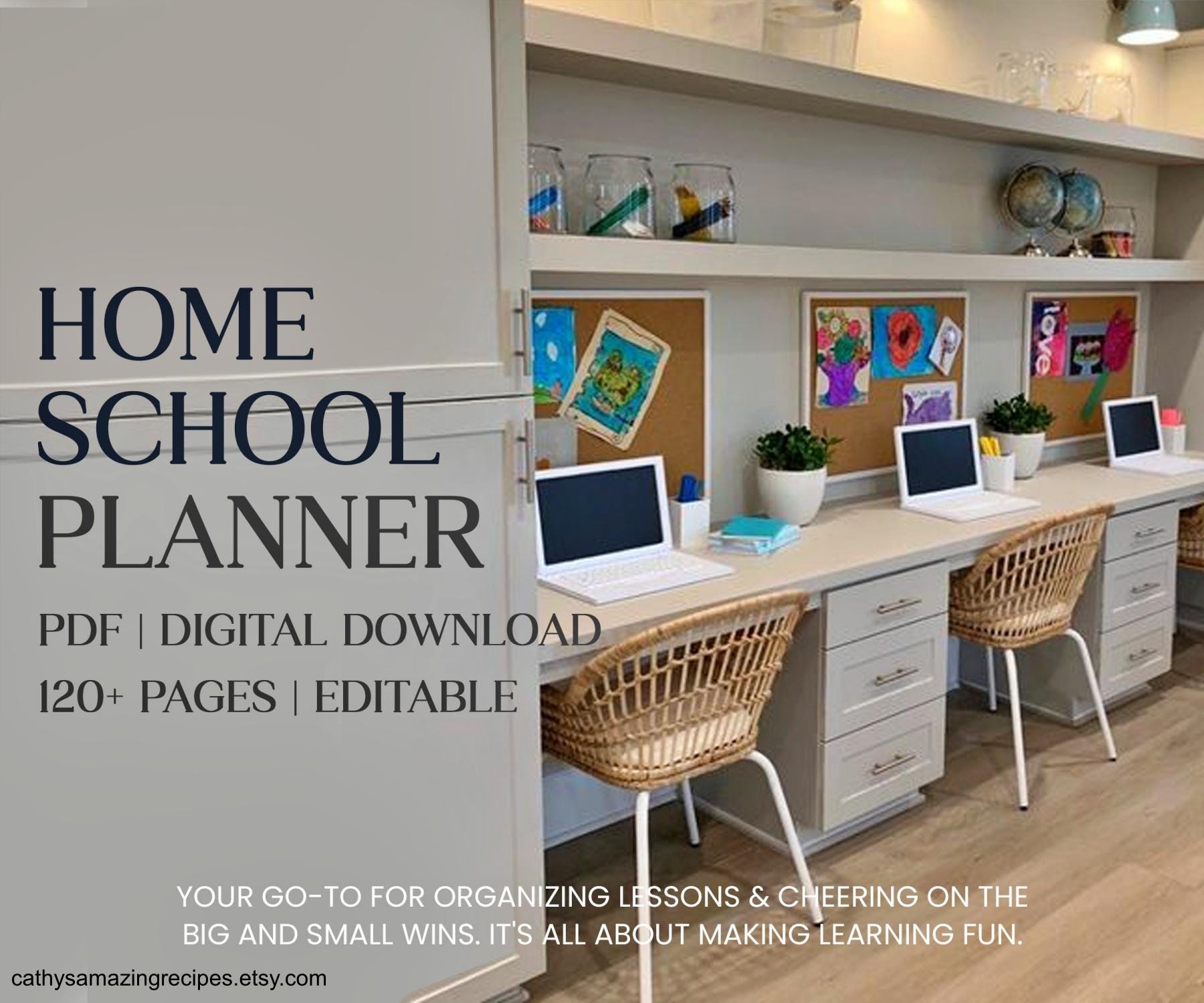 Homeschool Planner 2024-2025, 127 Page Planner, Printable Editable ...