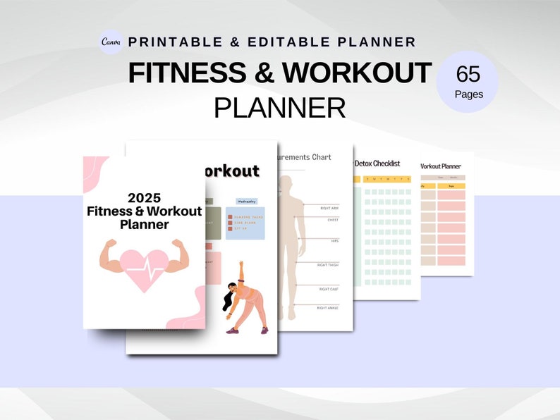Fitness Planner Printable, Ultimate Fitness Planner, Workout ...