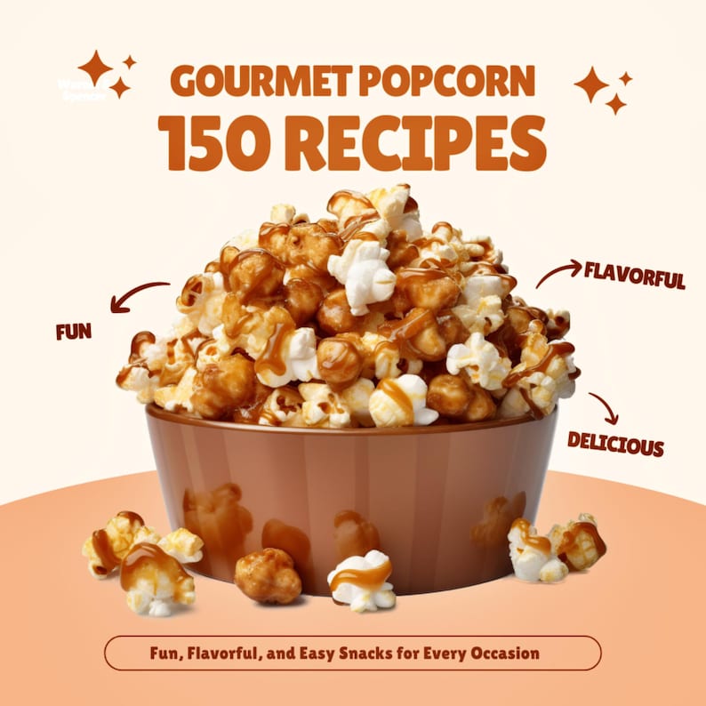 Popcorn, 150 Gourmet Popcorn Recipes, Unique Delicious Popcorn Flavors ...
