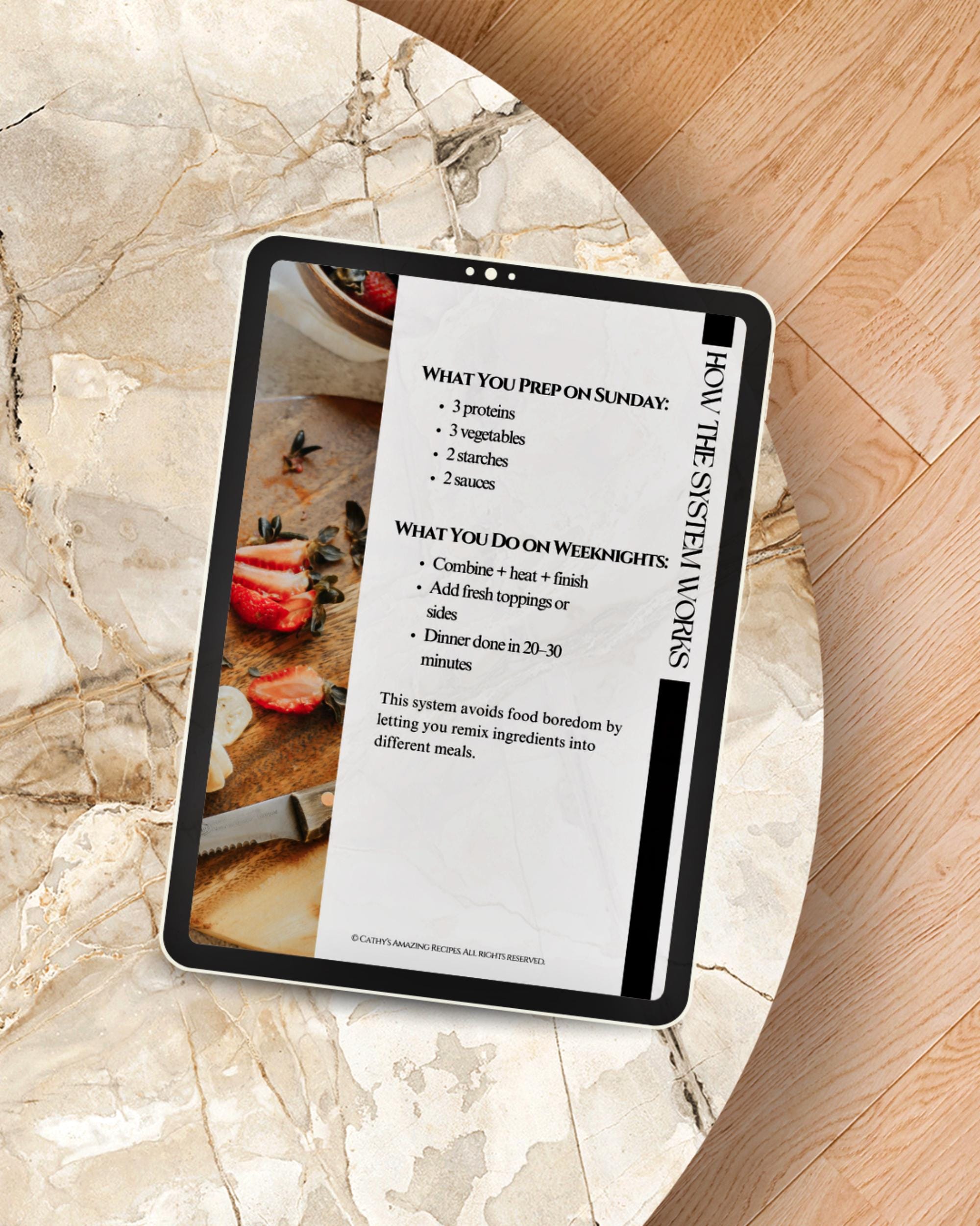 Sunday Meal Prep System, 5 Weeknight Dinners, Family Meal Planning PDF ...
