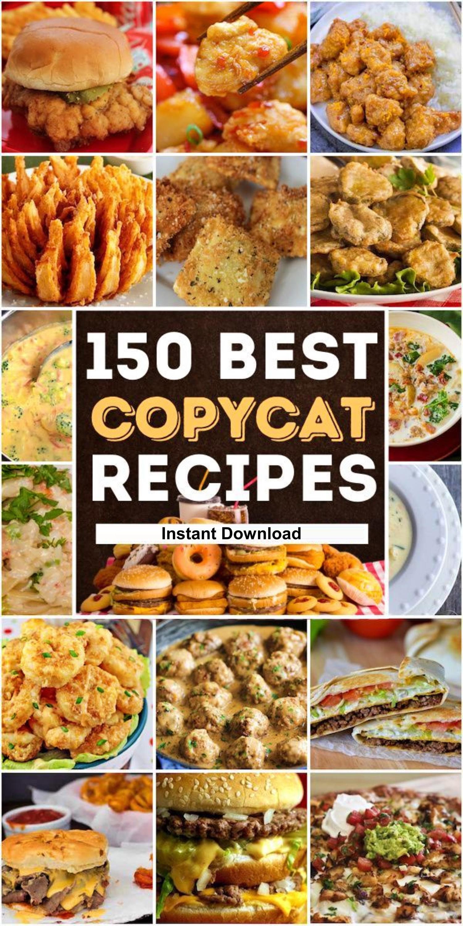 Recips, 150 Copycat Recipes PDF, Homemade Versions of Your Favorite ...