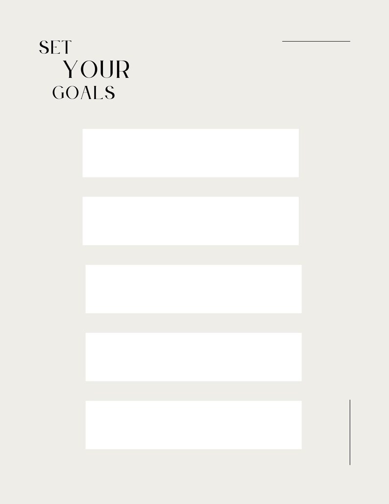 2025 Goal Setting Planner - Etsy