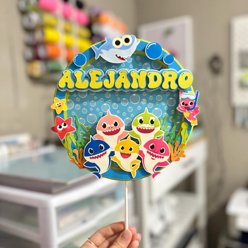 Personalized Baby Shark Cake Topper | Custom Birthday Decor - Etsy ...