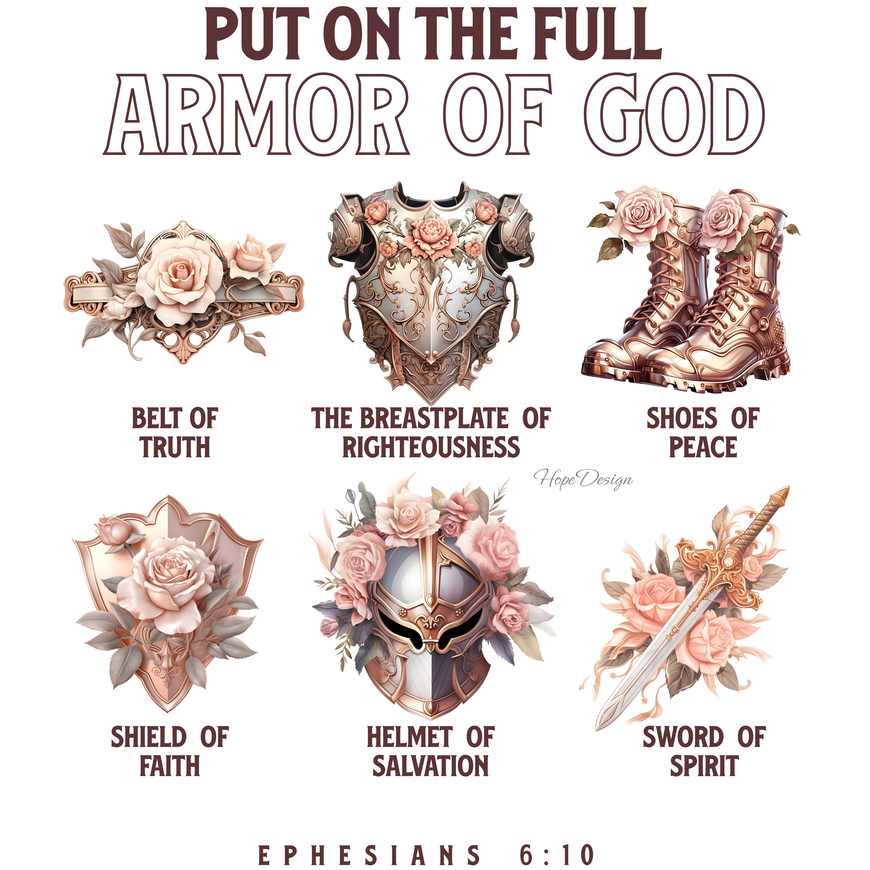 Divine Warrior Woman - Ephesians 6 Inspired Bible Quote PNG, Shield of ...