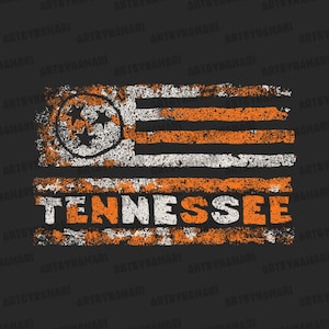 Worn TN Flag - Graphic Art Vector - SVG PNG - Etsy