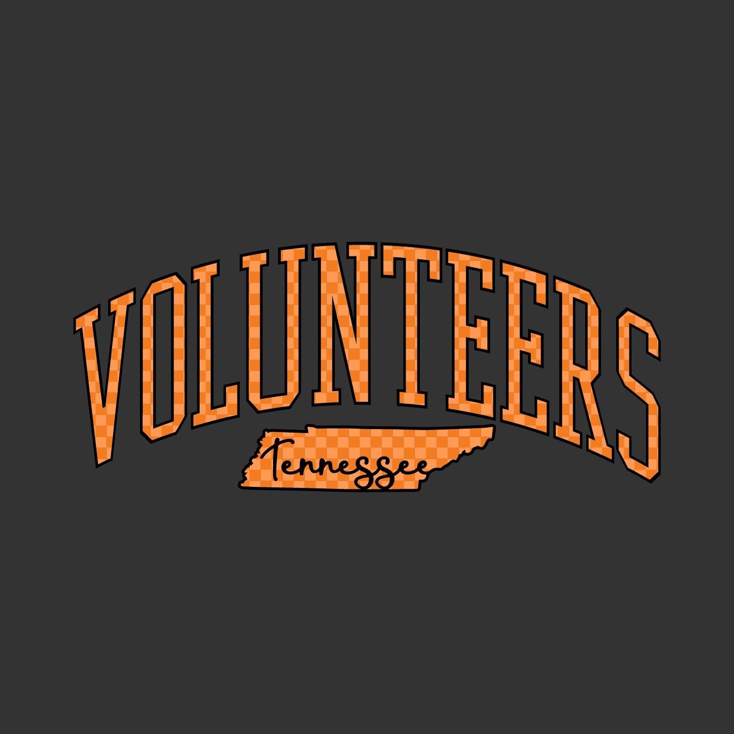 Volunteers Tn Checkered Text PNG SVG PDF Graphic Art Vector - Etsy