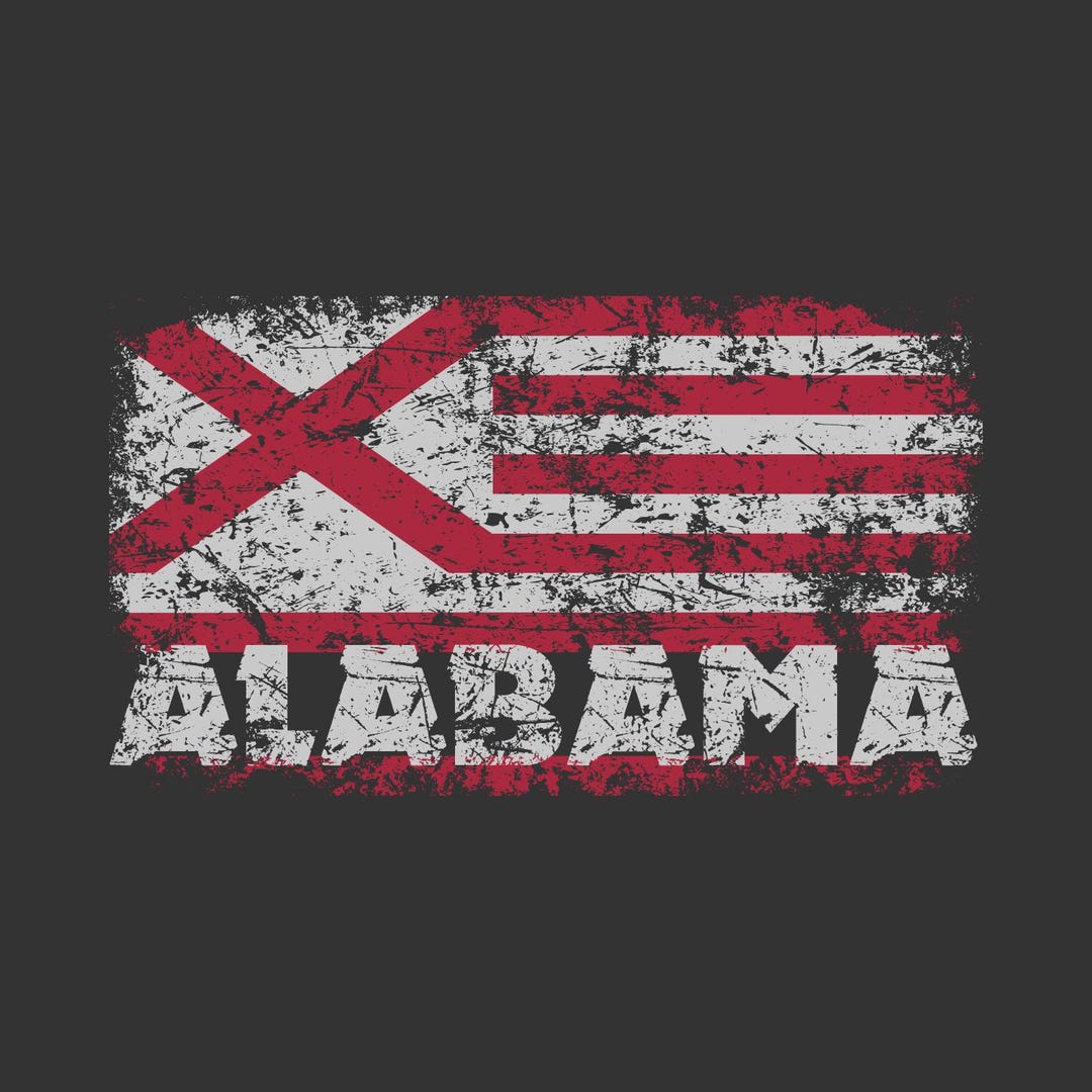 Alabama U.S. Flag Distressed SVG PNG PDF Graphic Art Vector - Etsy