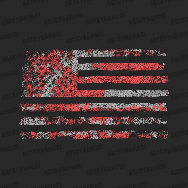 Worn US Flag - Graphic Art Vector - PNG SVG - Etsy