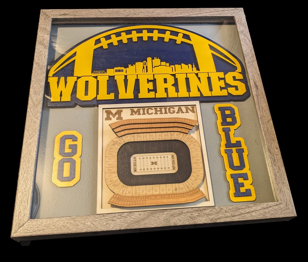 Michigan Wolverines Layered Laser Cut Wall Art Painting - Etsy