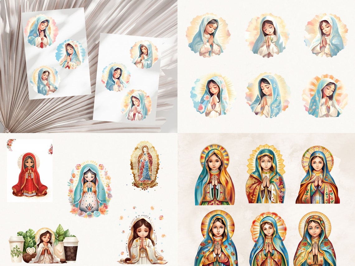 Virgen De Guadalupe Png Mega Bundle Sublimation Christianity Clipart ...