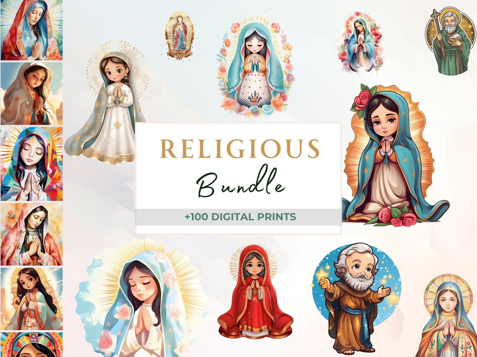 Virgen De Guadalupe Png Mega Bundle Sublimation Christian Clipart for ...