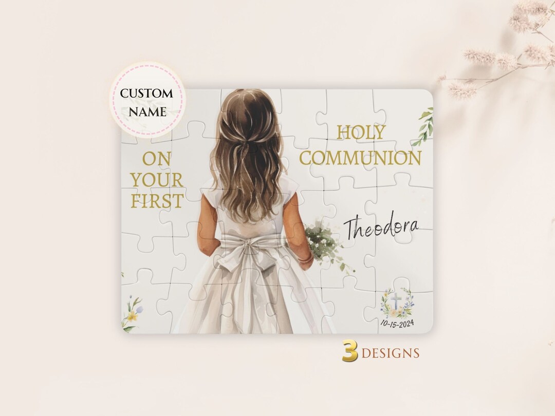 Custom First Communion Gift for Daughter From Mom Puzzle Customize ...